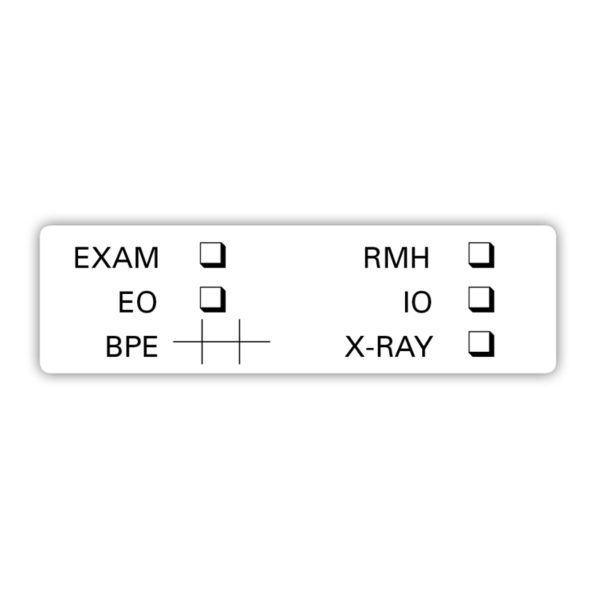 Examination Check Sticker - Admor