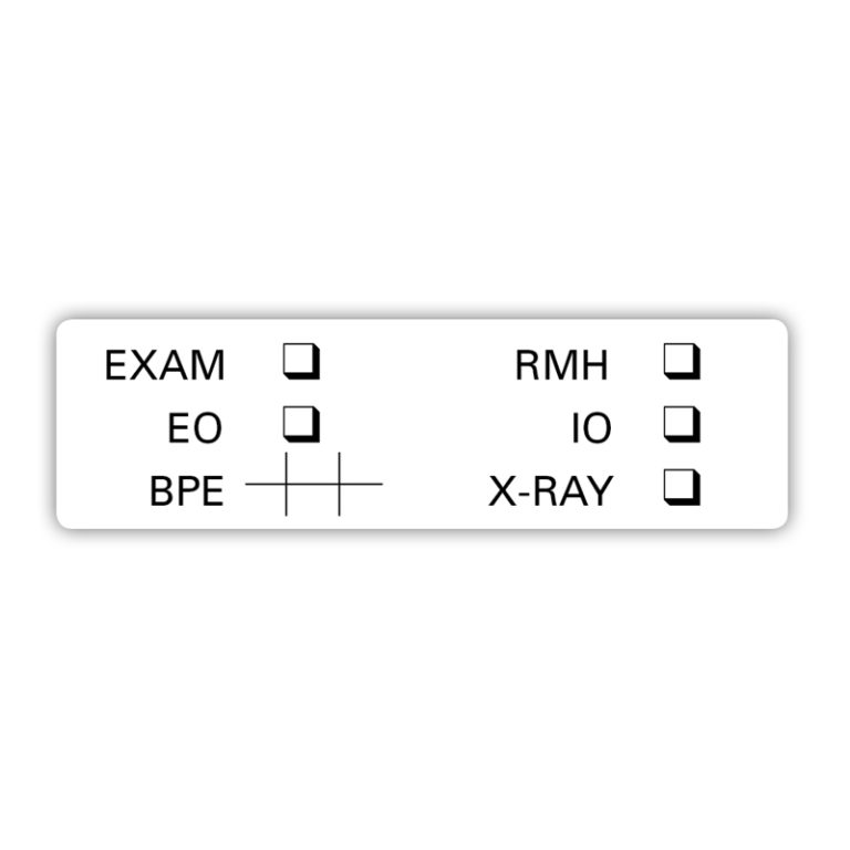 Examination Check Sticker - Admor