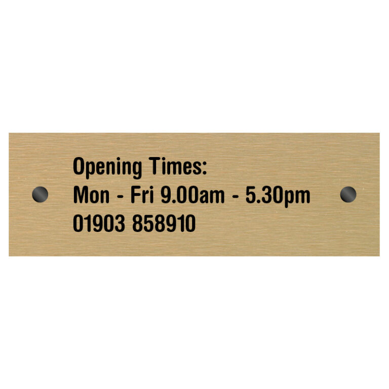 Metal Line Door & Wall Signs Bronze - Admor